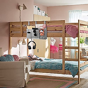 DAYARD Bedside Caddy, Bedside Hanging Storage Bag, Bunk Bed Organizer for Dorm Rooms Hospital Bed and Baby Bed Rails, Grey…