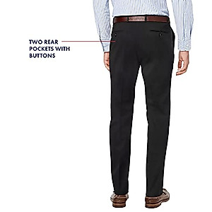 Tommy Hilfiger Men's Classic Stretch Chino Pants, Black, 38W x 30L