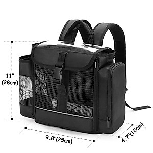 CURMIO Portable Oxygen Concentrator Backpack Compatible with Inogen One, Oxygo, Caire Units, SimplyGo Mini, POC Travel Bag for Machine and Accessories, Black (Bag Only, Patent Design)