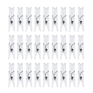 GSHLLO 50 Pcs Clear Plastic Photo Display Clips Clothes Pins Paper Pegs Craft Clips Spring Hanging Clips Clamps for Home Crafts Decor