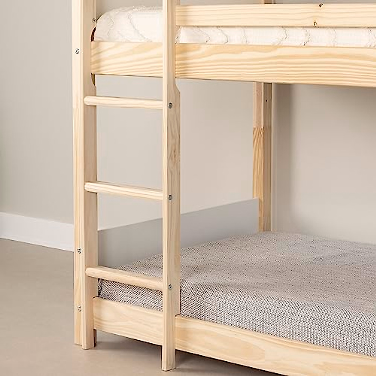 South Shore Sweedi, Twin Bunk Bed, Natural Wood