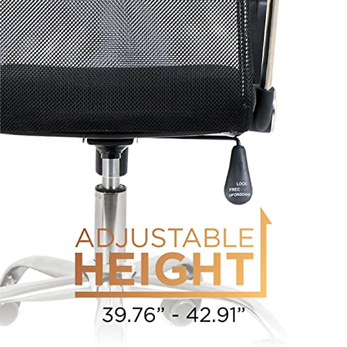 Comfty Executive Leather & Mesh Office Chair, Black