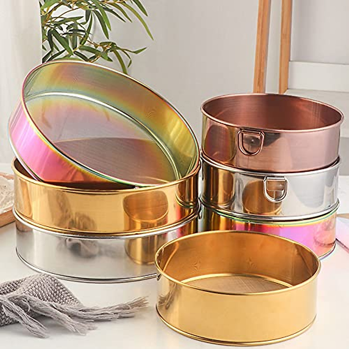 Flour Sifter,7.99 Inch Stainless Steel Sieve Fine Mesh Strainer With 80 Mesh,Durable Professional Kitchen Home Tool