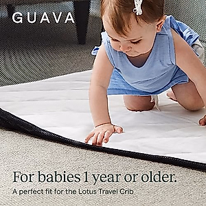 Guava Lotus Travel Crib Sheet | Plush Quilted Fitted Sheet with Manufacturer-Approved Fit | Soft and Breathable Crib Sheet for Your Baby's Comfort | Unisex Sheet for Infants and Toddlers