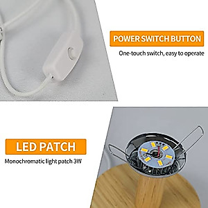 Funnli Gifts for Mom from Daughter Son - Mom Birthday Gifts - 9.1 Inch Fabric Wooden Desk Night Lamp Mom Gifts - Christmas Anniversary Birthday Gifts for Mom from Daughter