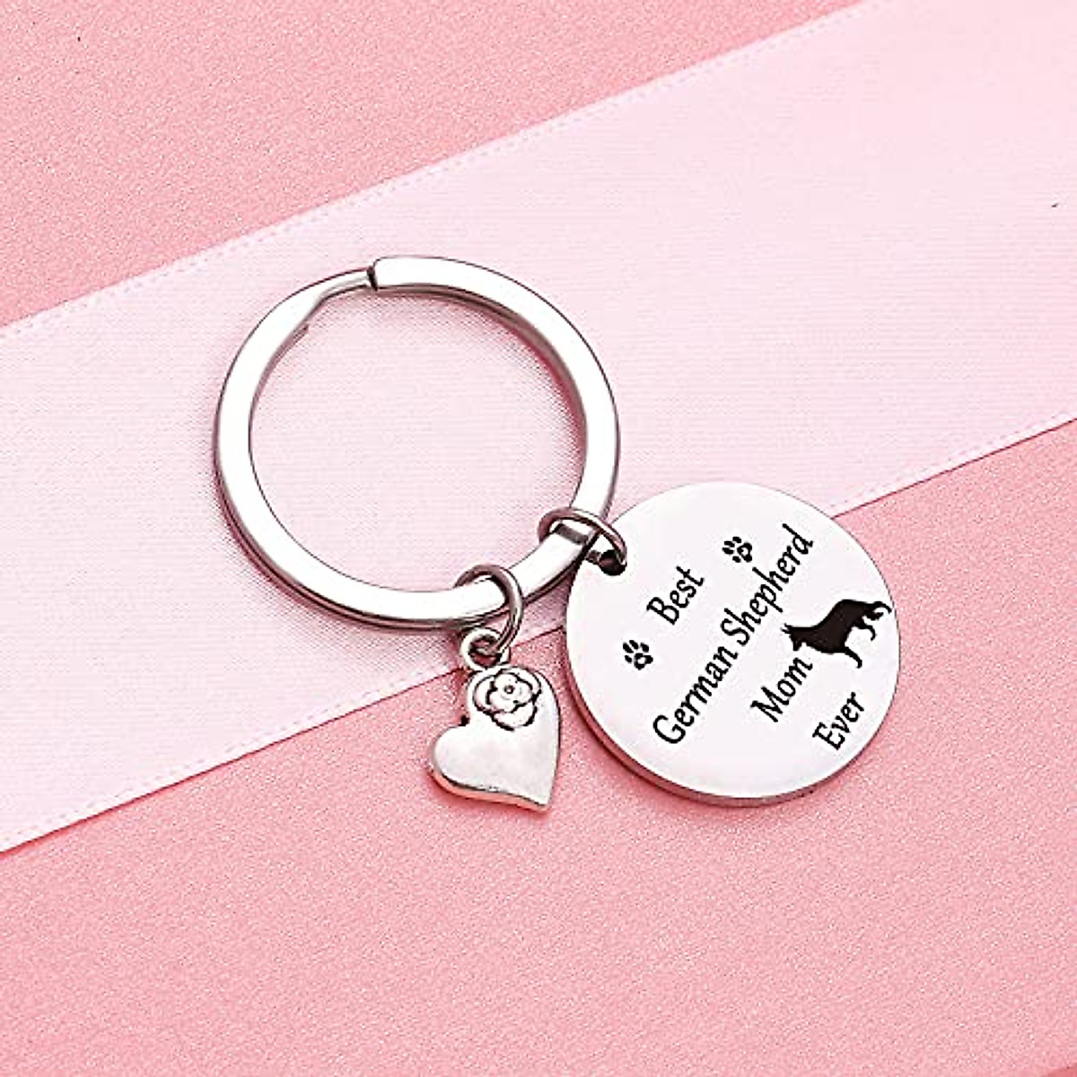 TzrNhm Blossom German Shepherd Jewelry German Shepherd lover Gift German shepherd owner German Shepherd Mom Gift German Shepherd Mom Jewelry Dog Mom Jewelry German Shepherd Mom Keychain