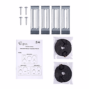 Empava 30" Electric Induction Cooktop Built-in Modular Stovetop with 4 Elements 9 Power Level Boost Burners in Black Vitro Ceramic Glass, 30 Inch