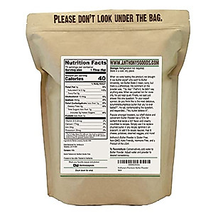 Anthony's Premium Butter Powder, 1 lb, Gluten Free, Non GMO, Made in USA, Keto Friendly, Hormone Free