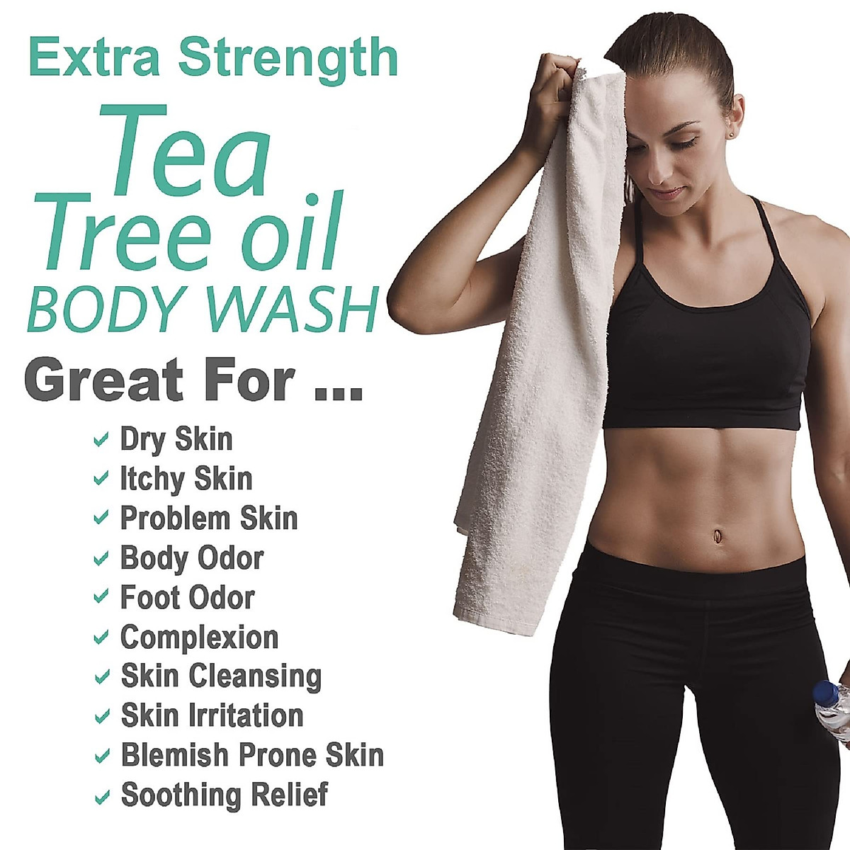 Natural Riches Tea Tree Oil Body Wash, 16 fl oz - Soothing, Calming, and Hydrating for Normal, Combination, Sensitive, Oily, and Dry sensitive skin bodywash