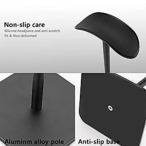 GEEKRIA Aluminum Alloy Headphones Stand for Over-Ear Headphones, Gaming Headset Holder, Desk Display Hanger with Solid Heavy Base Compatible with Sony WH-1000XM5 (Black)