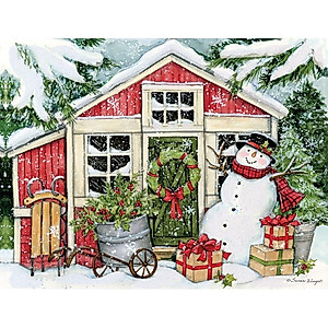 LANG Snowman'S Farmhouse Boxed Christmas Cards (1004896)