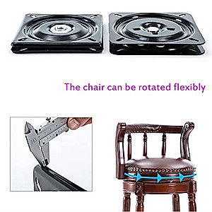 12 Inch Heavy Duty Steel Lazy Susan Bearing - Turntable Base Silent, High-Quality Cold Rolled Steel, Suitable For Table And Chair Rotation, Not Easily Deformed, Smooth Swivel Plate Square