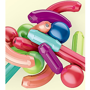 RITONS 80 PCS Magnetic Balls and Rods Building Sticks Blocks Set Educational Magnet Building Blocks Children Stacking Toys Puzzle Magnetic Blocks Creativity STEM Toys for Kids Age 3+