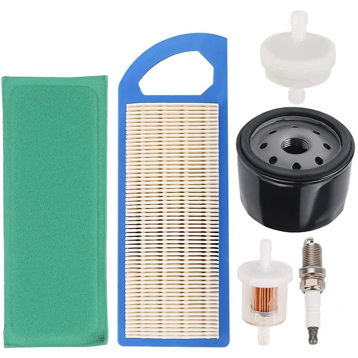 Harbot 697153 Air Filter for Briggs and Stratton 698083 795115 John Deere GY20573 LA115 LA105 LA110 LA100 L100 L105 L107 L108 Lawn Mower with BS 492932 JD GY20577 Oil Filter Tune Up Kit