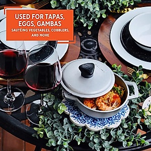 IMUSA 0.5Qt Mini Cast Aluminum Traditional Caldero Set with Lid,Silver