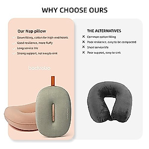 backrobo Lumbar Pillow for Office Chair - Multi-Functional Nap Pillow - Supports Lower Back, Neck, and Head for Complete Relaxation,Ideal for Office, Home, and Traveling (Pink)