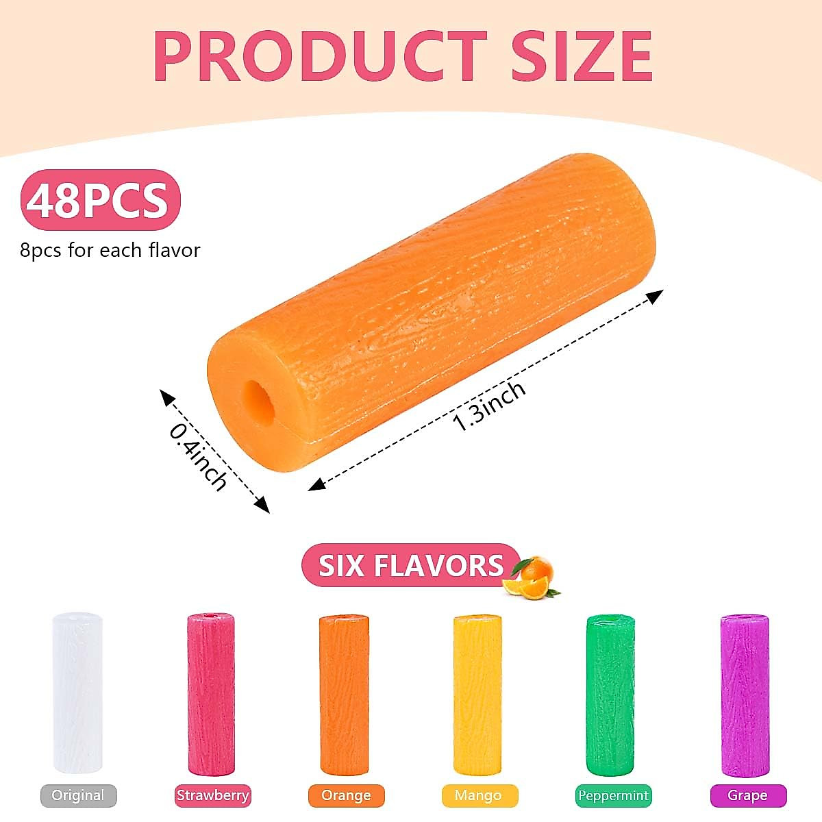 KISEER 48 Pcs Colorful Orthodontic Aligner Chewies for Aligner Chompers Aligner Trays Seaters, 6 Color