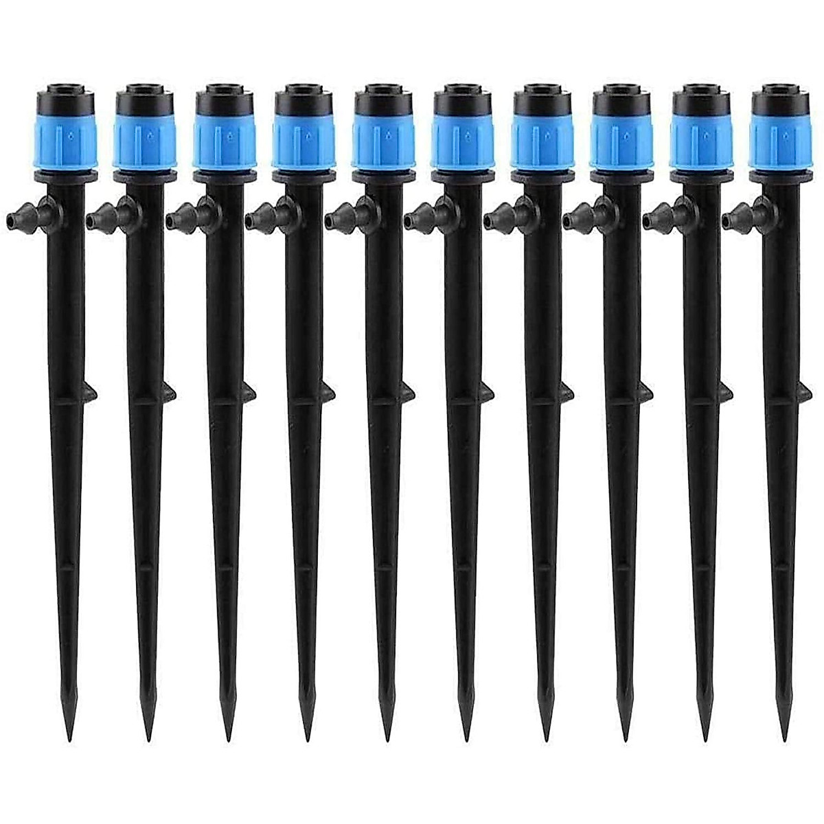 Qixivcom 60 Pack Adjustable Irrigation Drippers Drip Emitters Micro Spray for 4/7mm Drip Tube 360 Degree Full Circle Pattern Water Flow Drip Irrigation System Drip Emitters for Herbs Garden Vegetable