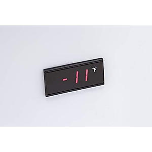 Duura Commercial Mobile Ice Cream Display Chest Freezer Sub Zero Temp Flat Glass Top Frost Free Lid with Wire Baskets, 52 Inch Wide 14 Cubic Feet, White