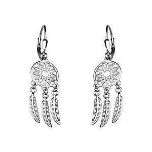 SOFIA MILANI - 925 Sterling Silver Earrings for Women - Dream Catcher Dangle Earrings - 20450