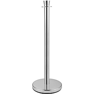 VEVOR Velvet Ropes and Posts 2 Pcs, 5 ft Black Velvet Rope, Stanchion Post, Crowd Control Barriers Silver Stanchions, Red Carpet Poles, Crowd Control Ropes and Poles for Party Supplies