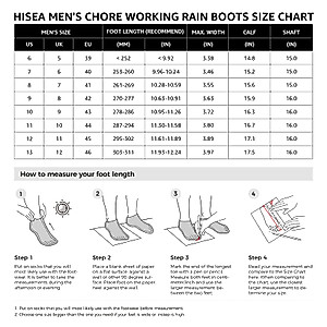 HISEA Upgraded Rain Boots for Men Waterproof Insulated Rubber Boots Outdoor Mud Hunting Boot, Adjustable Calf, Camo, 8