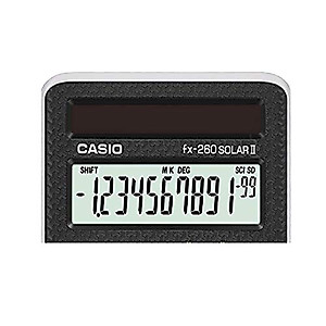 Casio FX 260 Solar II Scientific Calculator 5" x 0.6" x 2.9"