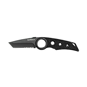 Gerber Gear 30-000433 Remix Folding Pocket Knife, Serrated Edge, Black