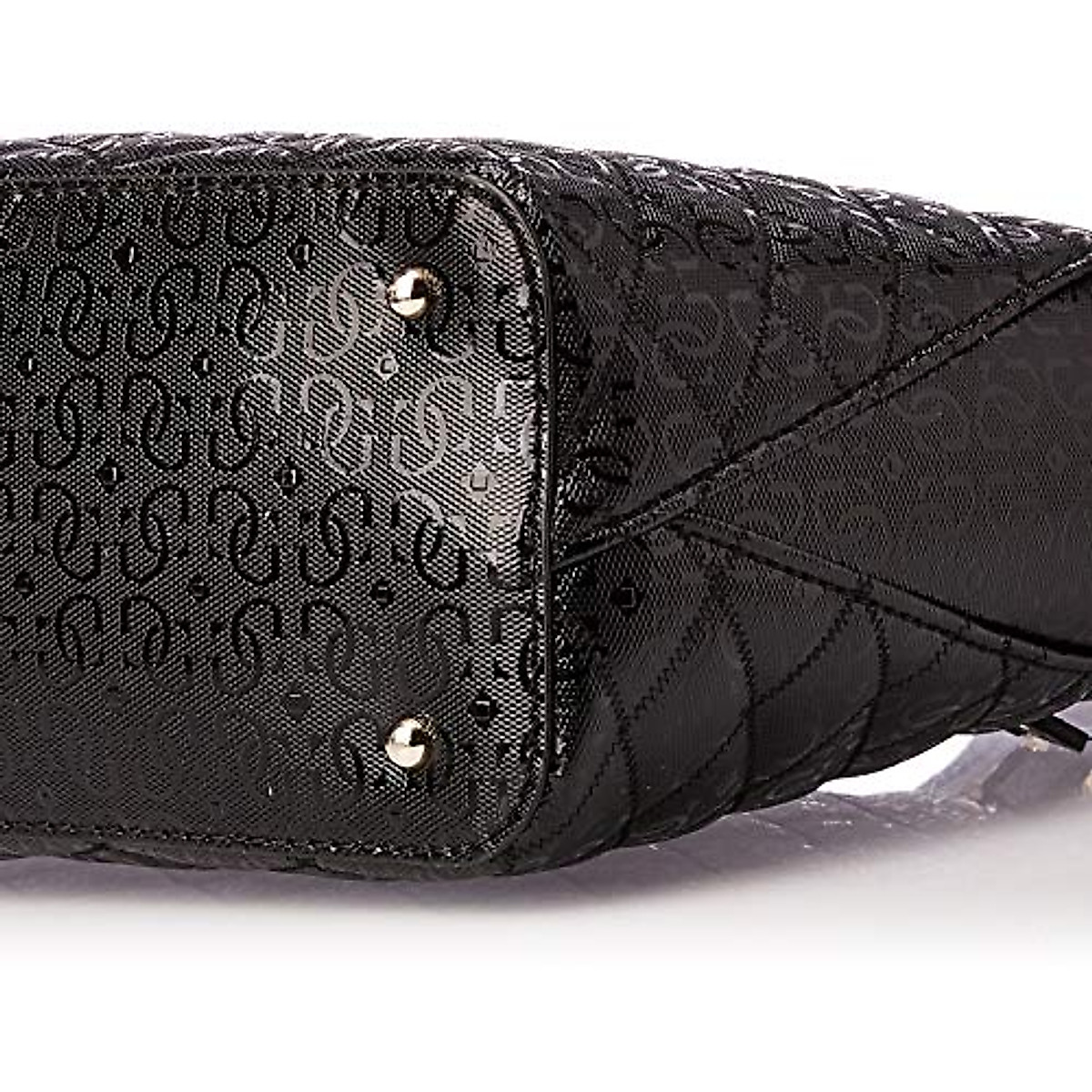 GUESS Women's Astrid Quilted Logo Tote Bag Handbag - Black