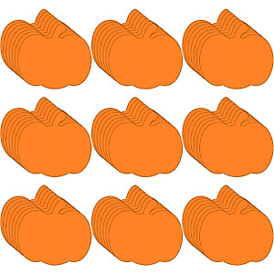 500 Pcs Pumpkin Shape Paper Cutouts Fall Classroom Bulletin Board Cutouts 5.9'' Pumpkin Die Cuts with Glue Points for Kids Classroom School Fall Halloween Thanksgiving Decor