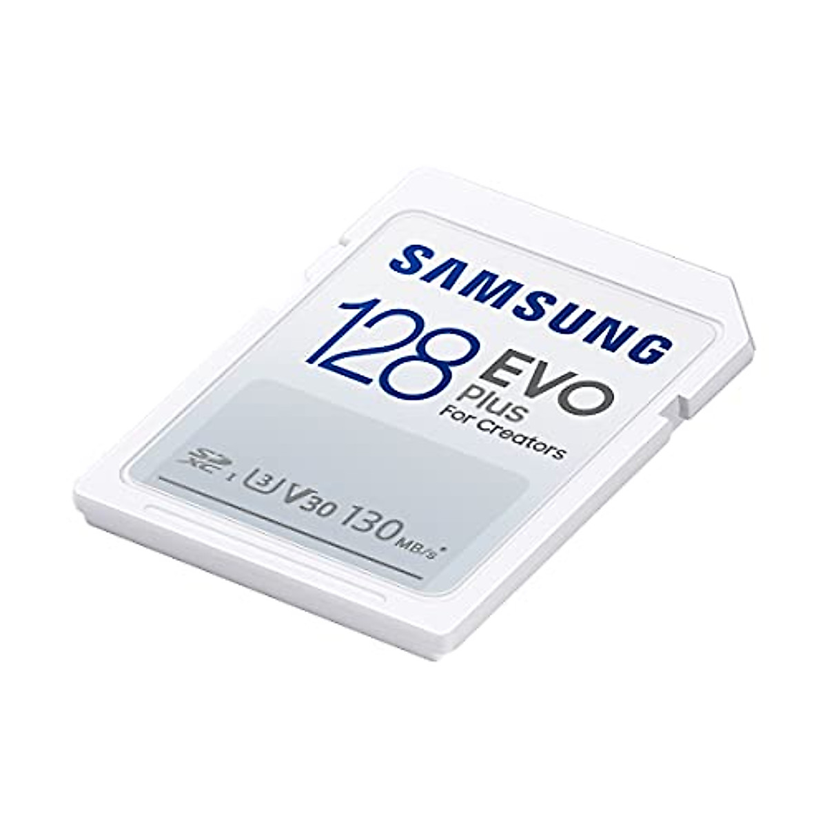 SAMSUNG EVO Plus Full Size 128 GB SDXC Card 130MB/s Full HD & 4K UHD, UHS-I, U3, V30 (MB-SC128K/AM)