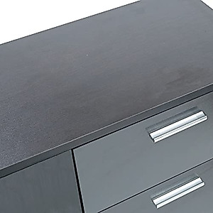 Nightstand Bedside Table Drawer Cabinet Storage Cabinet with 2 Drawers 3 Side Cabinet Modern Style Design Easy Storage Cabinet is Cleverly Designed Storage Tower Dresser