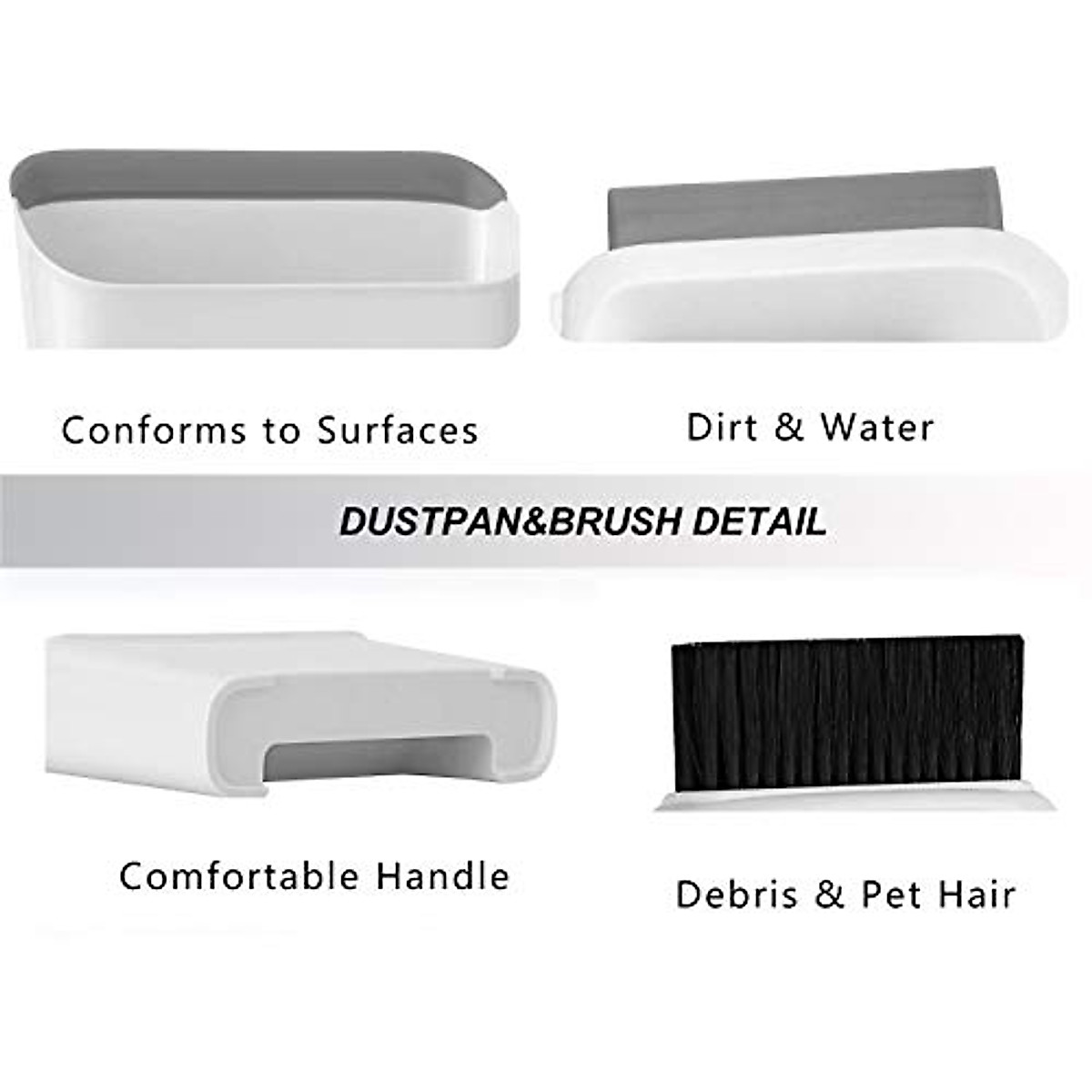 JGA JOGGING ARM Mini Dustpan and Brush Sets, Wisp Broom and Dustpan Set, Perfect Fit, Portable Handheld, for Keyboard, Bedroom, Bathroom, Kitchen Counter Camping Tent, BBQ, Coffee Table