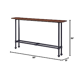 SEI Furniture Agnew Skinny Console Table, black (AMZ0906MC), 56 in x 8 in x 30 in