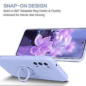 BENTOBEN Samsung Galaxy S20 Phone Case, Galaxy S20 Case 5G, Slim Silicone | 360° Ring Holder Kickstand | Support Car Mount | Soft Rubber Hybrid Hard Protection Shockproof Bumper Non-Slip Cover, Purple