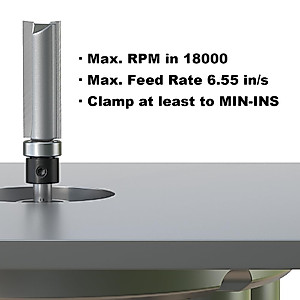 FivePears Pattern Flush Trim Router Bit 1/2 Inch Cutting Diameter, 1-1/2 Inch Cutting Length, 1/4 Inch Shank, Top Bearing Flush Straight Cut Trim Router Bit for Woodworking