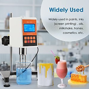 Bonvoisin Digital Rotary Viscometer 10-2,000,000mPa.S Digital Lab Rotational Viscosity Meter with 4 Rotors and Temperature Probe 110-240V(NDJ-8S)