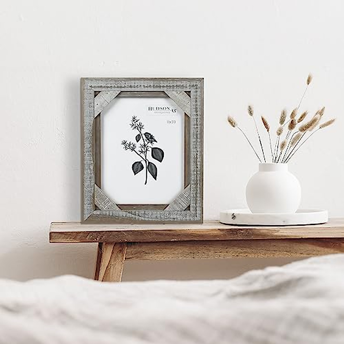 Haven Home Decor 8 x 10 Reclaimed Distressed Wood Picture Frame, Gray