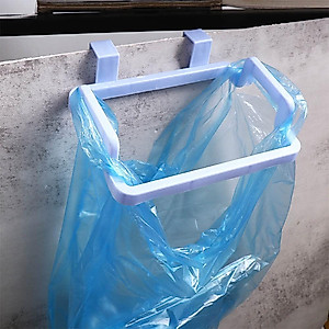 Sluswallow Beige Over The Cabinet Garbage Bag Rack, Hanging Garbage Bags Holder Trash Bag Holder Rack for Kitchen Cabinets Doors and Cupboards, Kitchen Waste Bins, Trash, Recycling and Compost