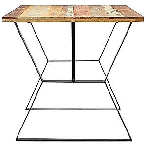 YPWRENH Snack Table Kitchen End Table Dining Table 55.1"x31.5"x29.9" Solid Reclaimed Wood for Dining Room, Kitchen or Living Room