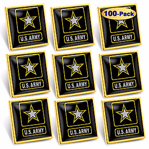 6/Pcs U S Army Flag Lapel Pins Bulk - Metal American United States Army Star Military Brooch Badge Souvenir