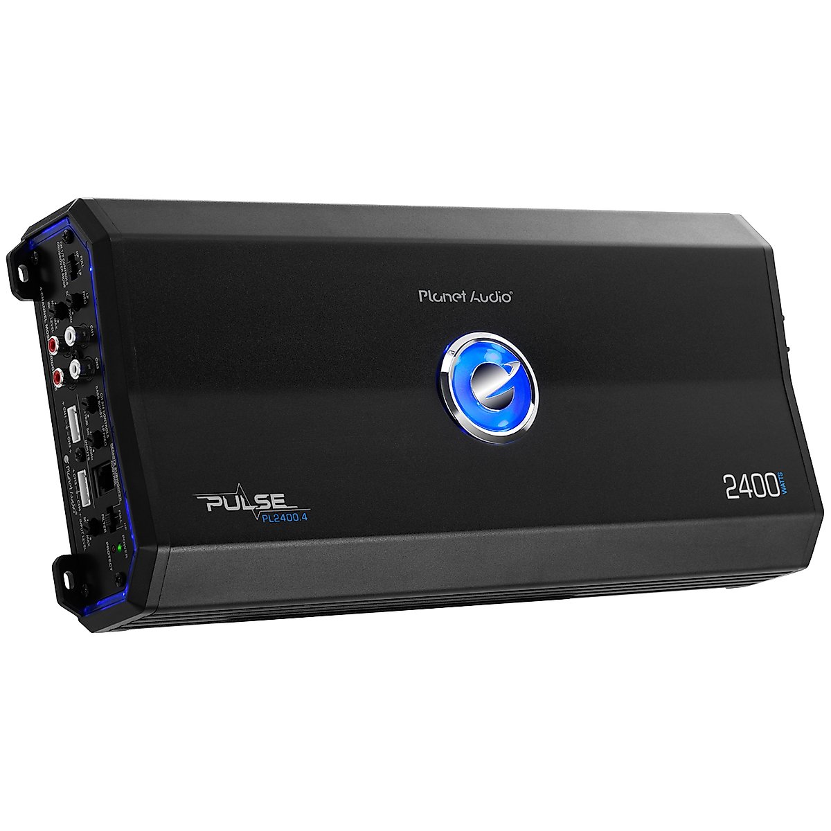 Planet Audio PL2400.4 4 Channel Car Amplifier - 2400 High Output, High/Low Level Inputs, High/Low Pass Crossover, Hook Up to Subwoofer for Bass