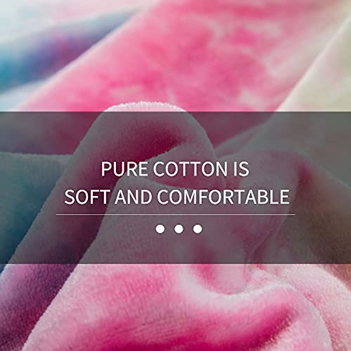 COCOPLAY W Throw Blanket for Couch (Multi-Pink, Throw（50''×60''）)