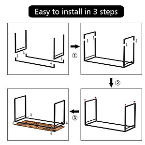 Zanzio Computer Desk with 8 Storage Hooks, 51.1 Inches Simple Style Home Office Desk Writing Study Table with Stable Metal Frame, Easy Assembly, Vintage Brown