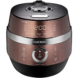 CUCKOO CRP-JHR1009F | 10-Cup (Uncooked) Induction Heating Pressure Rice Cooker | 19 Menu Options, Auto-Clean, Voice Guide, Made in Korea | Copper (Renewed) (Renewed)