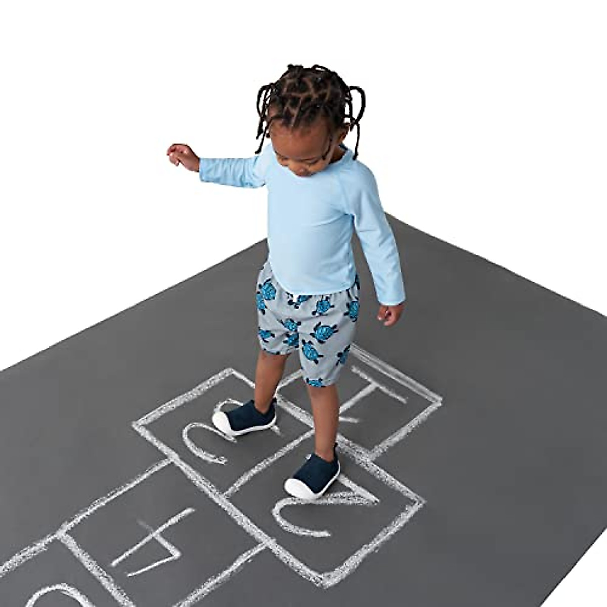 Gerber Unisex Baby Toddler UPF 50+ Long Sleeve Rashguard Swim Shirt, Light Blue, 4T