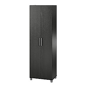 SystemBuild Evolution Camberly 24" Utility Storage Cabinet, Black Oak