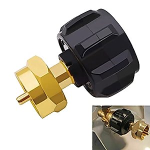 Taiss Propane Refill Adapter, Gas Tank Adapter, QCC1 Regulator Gas Brass Cylinder Tank Connector, Fits 1 lb Disposable Cylinders, Fills 1 lb Bottles from 20 lb Tank Propane Cylinder Connector.