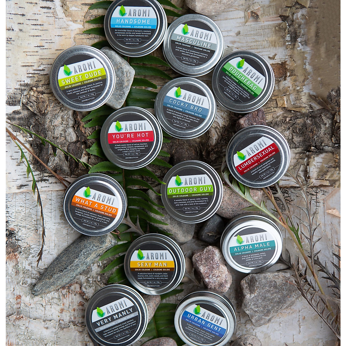 Aromi Solid Cologne | Woodsy, Earthy Men's Fragrance, Pine, Spruce, and Cedar Scent, Vegan, Cruelty-free, Father's Day Gift, Alcohol-Free (Outdoor Guy)