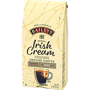 Bailey's Non-Alcoholic Original Irish Cream Flavored Ground Coffee (11 oz Bag)